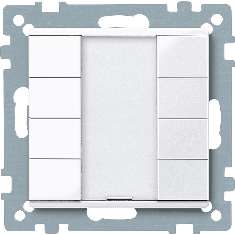 Taster 4fach plus, aktivweiß glänzend, System M