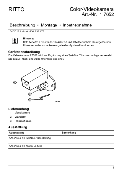 Technische Infos zu Ritto – Jetzt herunterladen